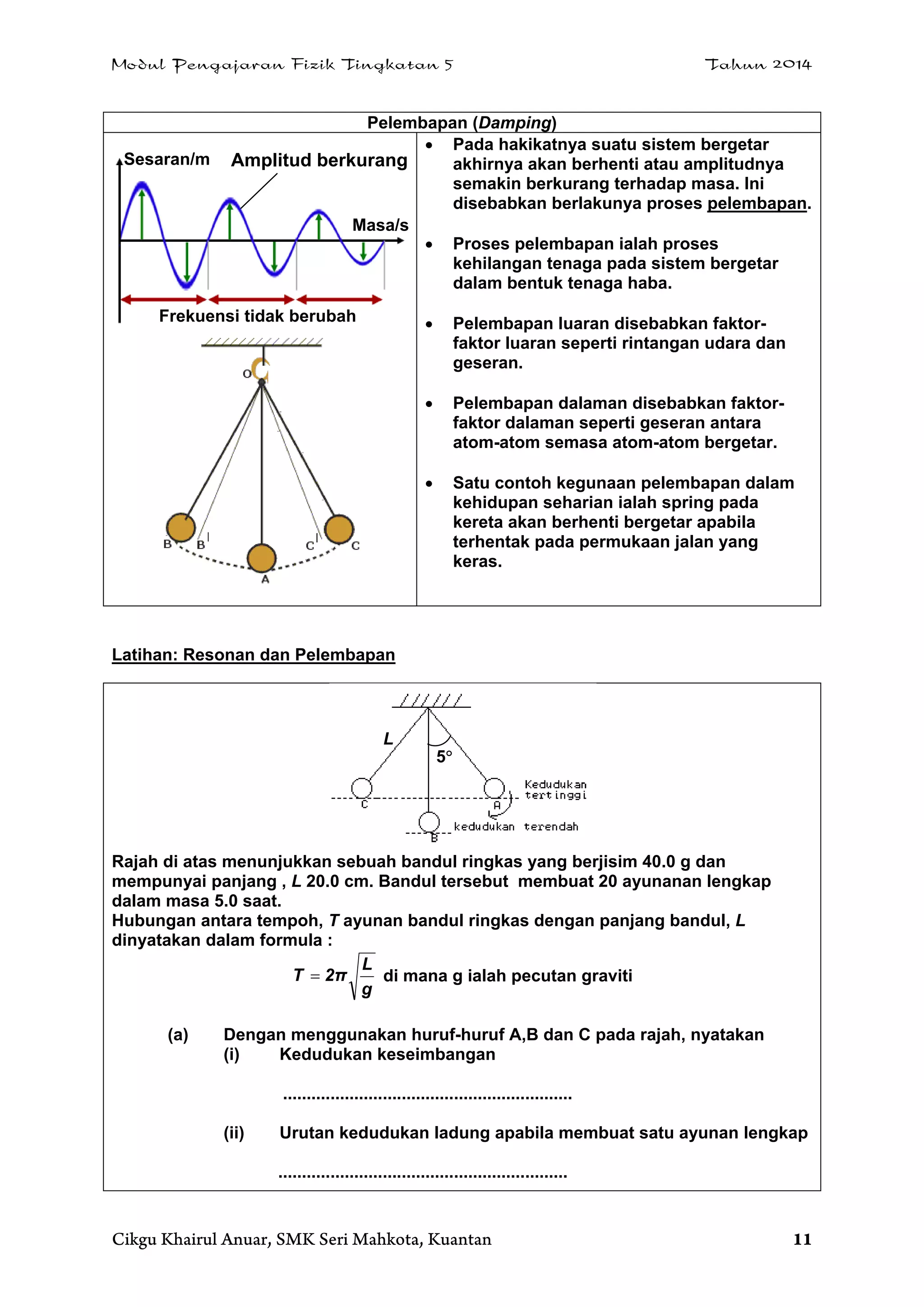 FIZIK BAB 1 GELOMBANG | PDF