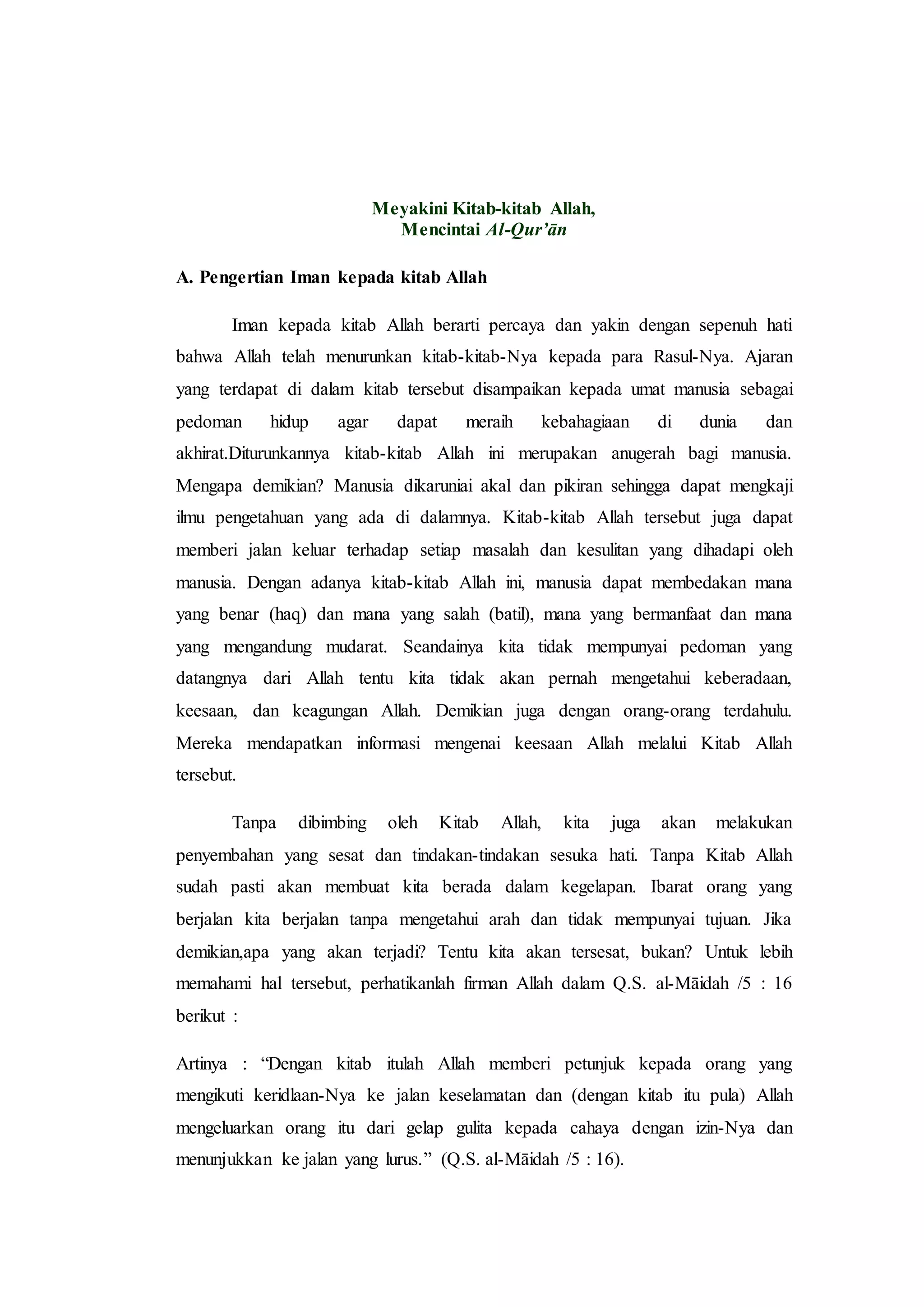 Bab 1 iman kitab allah | DOCX