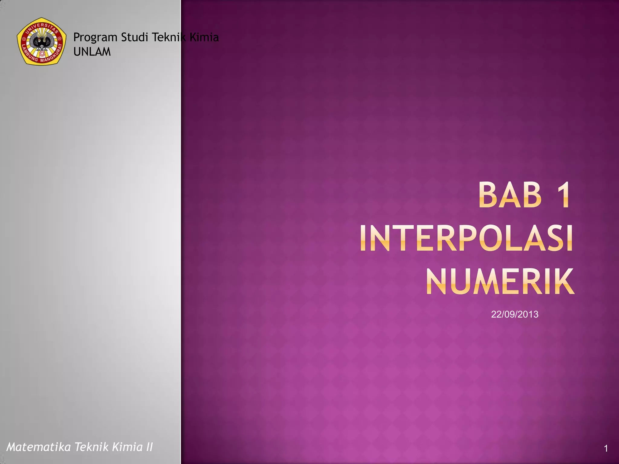 Bab 1 interpolasi numerik_2 | PDF