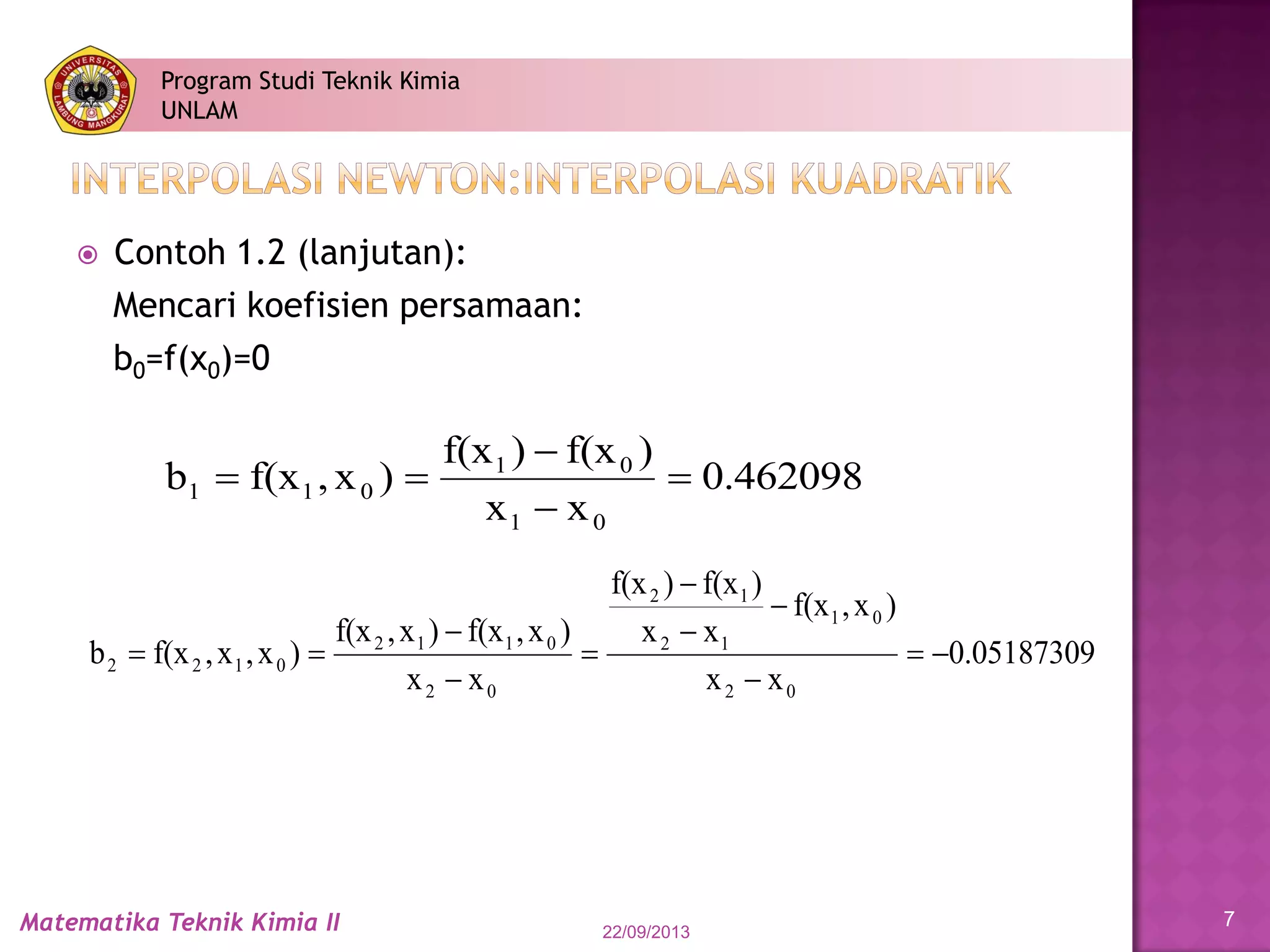 Bab 1 interpolasi numerik_2 | PDF