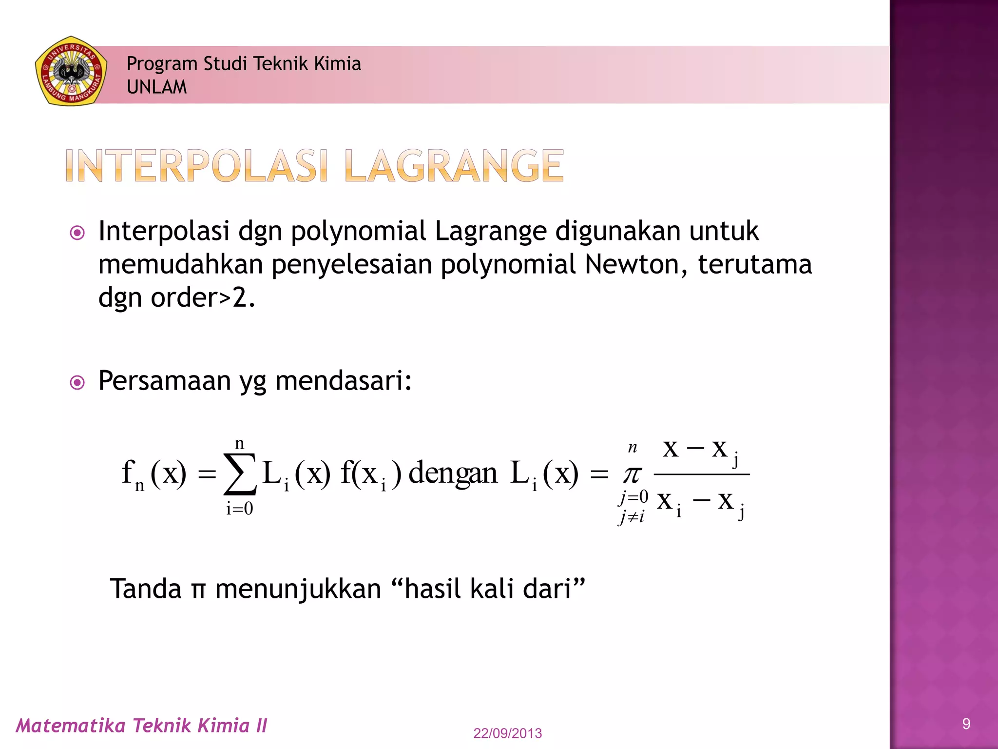 Bab 1 interpolasi numerik_2 | PDF