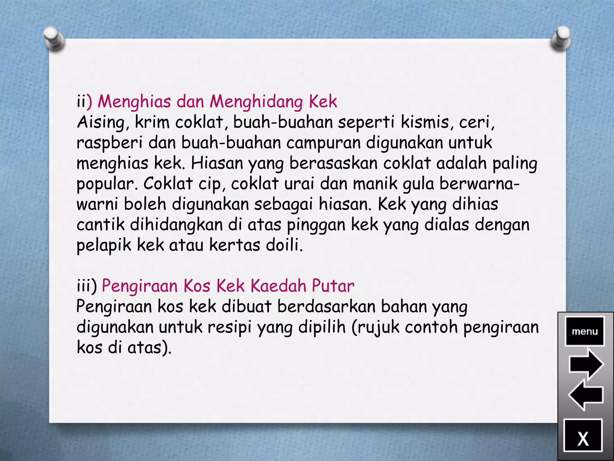 Bab1 kaedah membuat kek dan biskut | PPTX