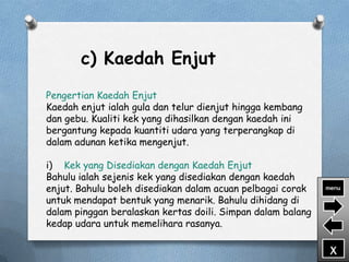 Bab1 kaedah membuat kek dan biskut | PPTX