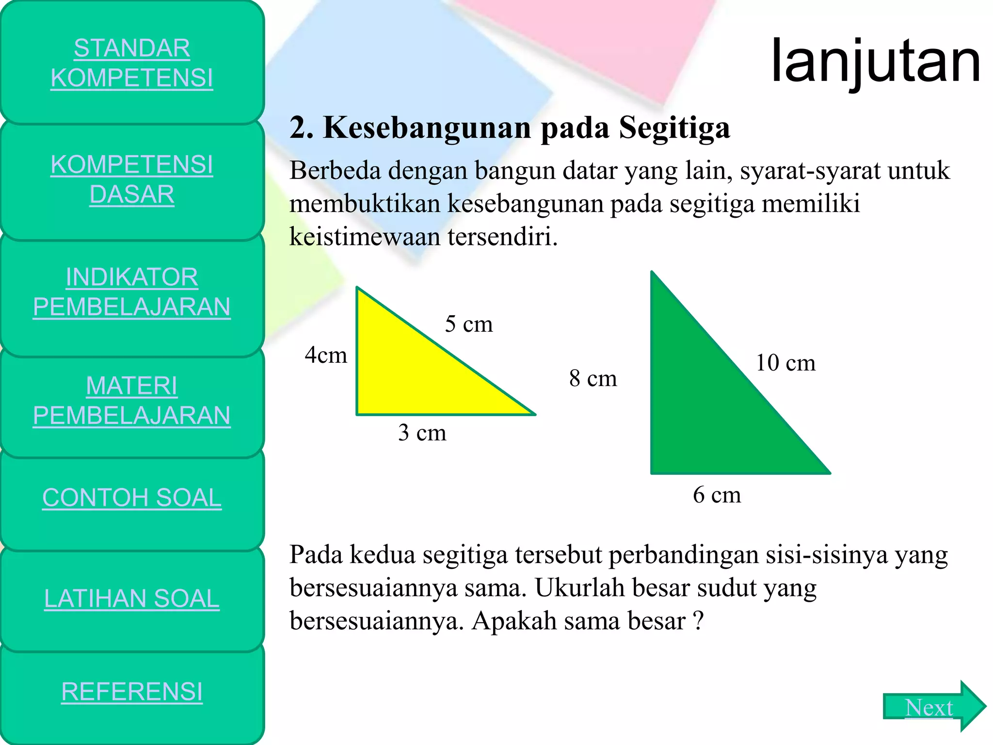 Bab 1 kesebangunan dan kekongruenan | PPTX