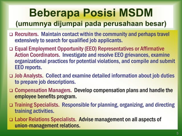 Bab 1 konsep, tujuan, & tantangan msdm | PDF