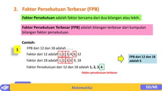 Bab 1 KPK dan FPB kelas IV oleh Etitawarni Situmorang | PPT