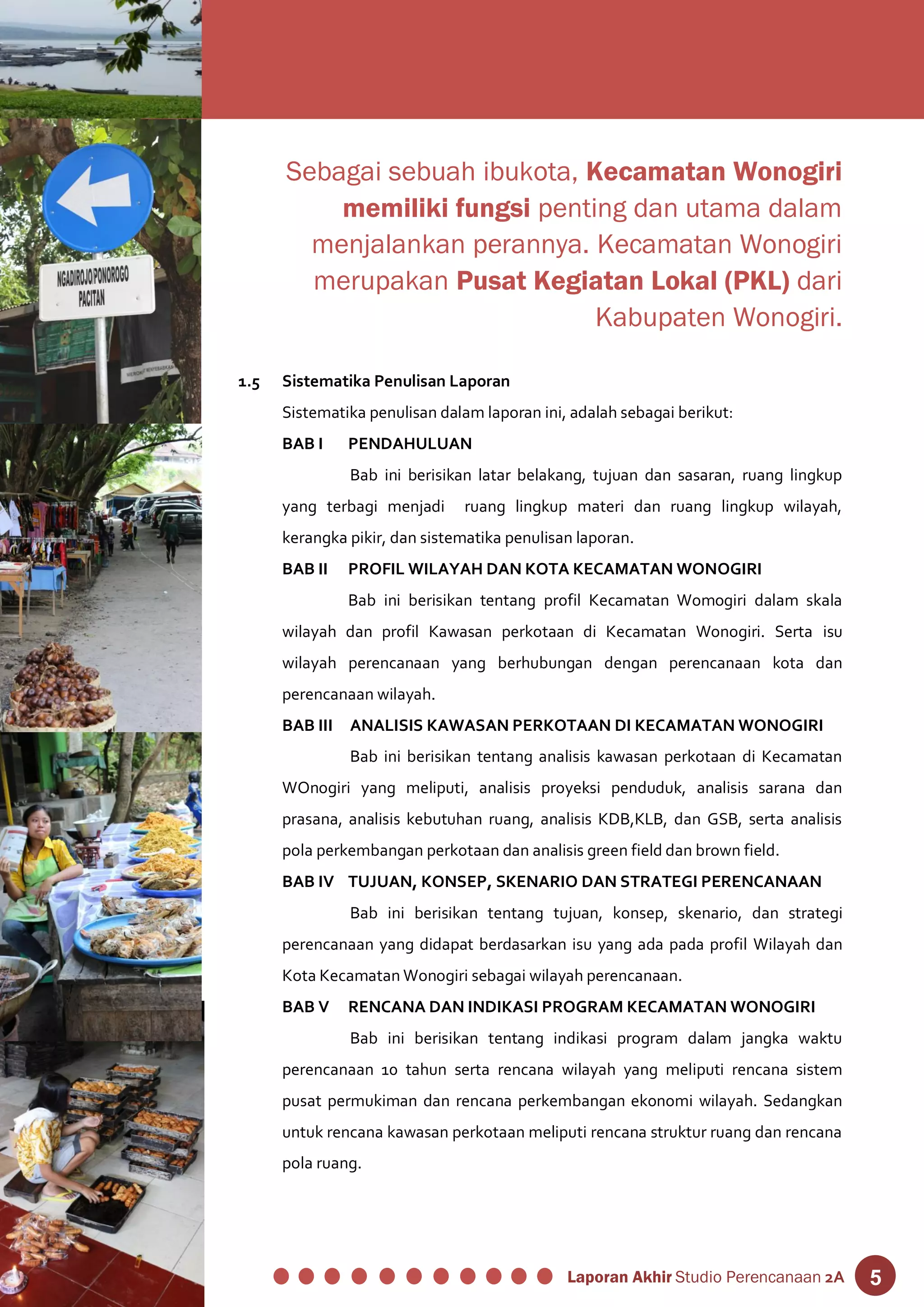 STUDIO PERENCANAAN KECAMATAN WONOGIRI | PDF