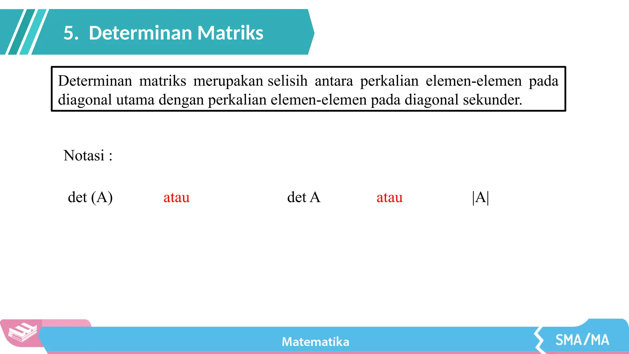 Materi Matriks Kelas 11 kurikulum merdeka | PPTX