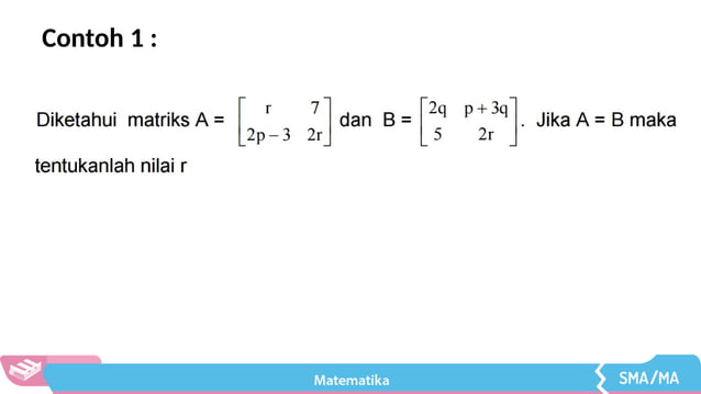 Materi Matriks Kelas 11 kurikulum merdeka | PPTX