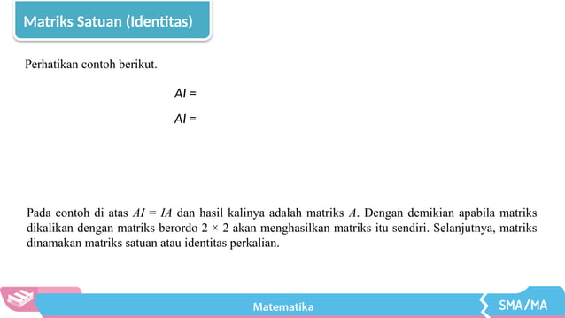 Materi Matriks Kelas 11 kurikulum merdeka | PPTX