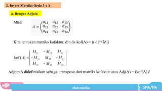 Materi Matriks Kelas 11 kurikulum merdeka | PPTX