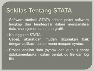 Bab 1 Mengenal Stata | PPTX
