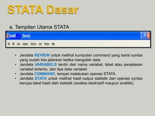 Bab 1 Mengenal Stata | PPTX