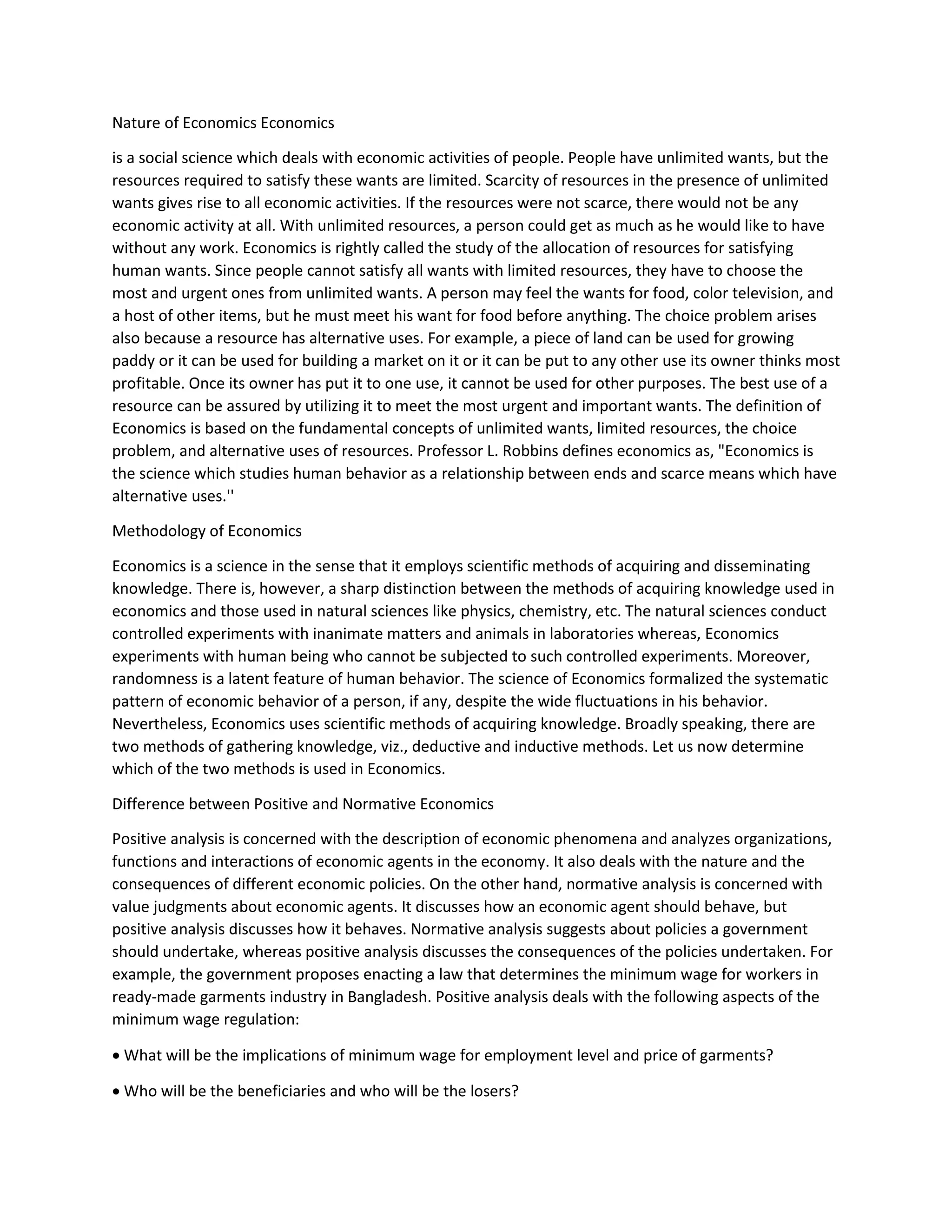 BAB 1 Nature of Economics Economics.docx