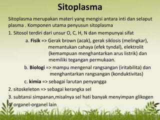 Bab 1 organel sel | PPTX