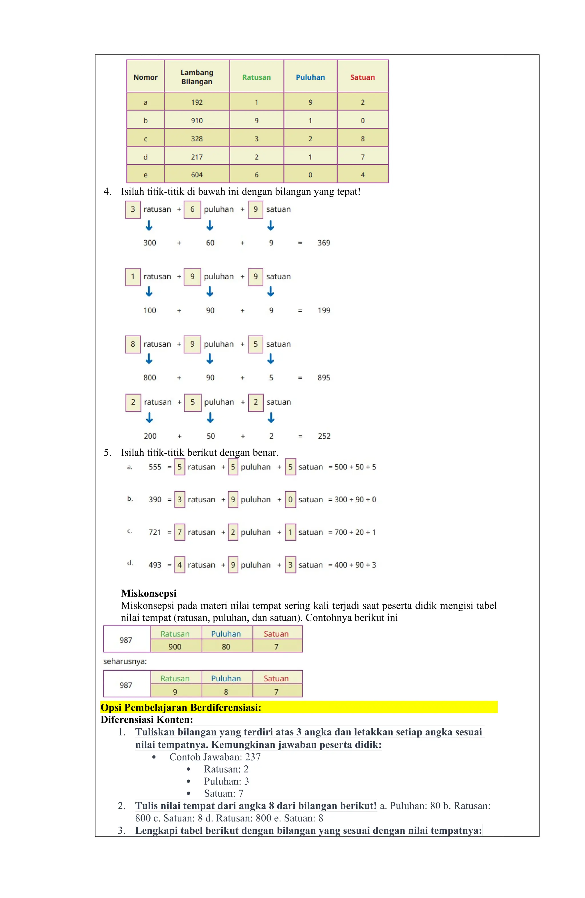 modul ajar matematika kelas 3 semester 1 | DOCX