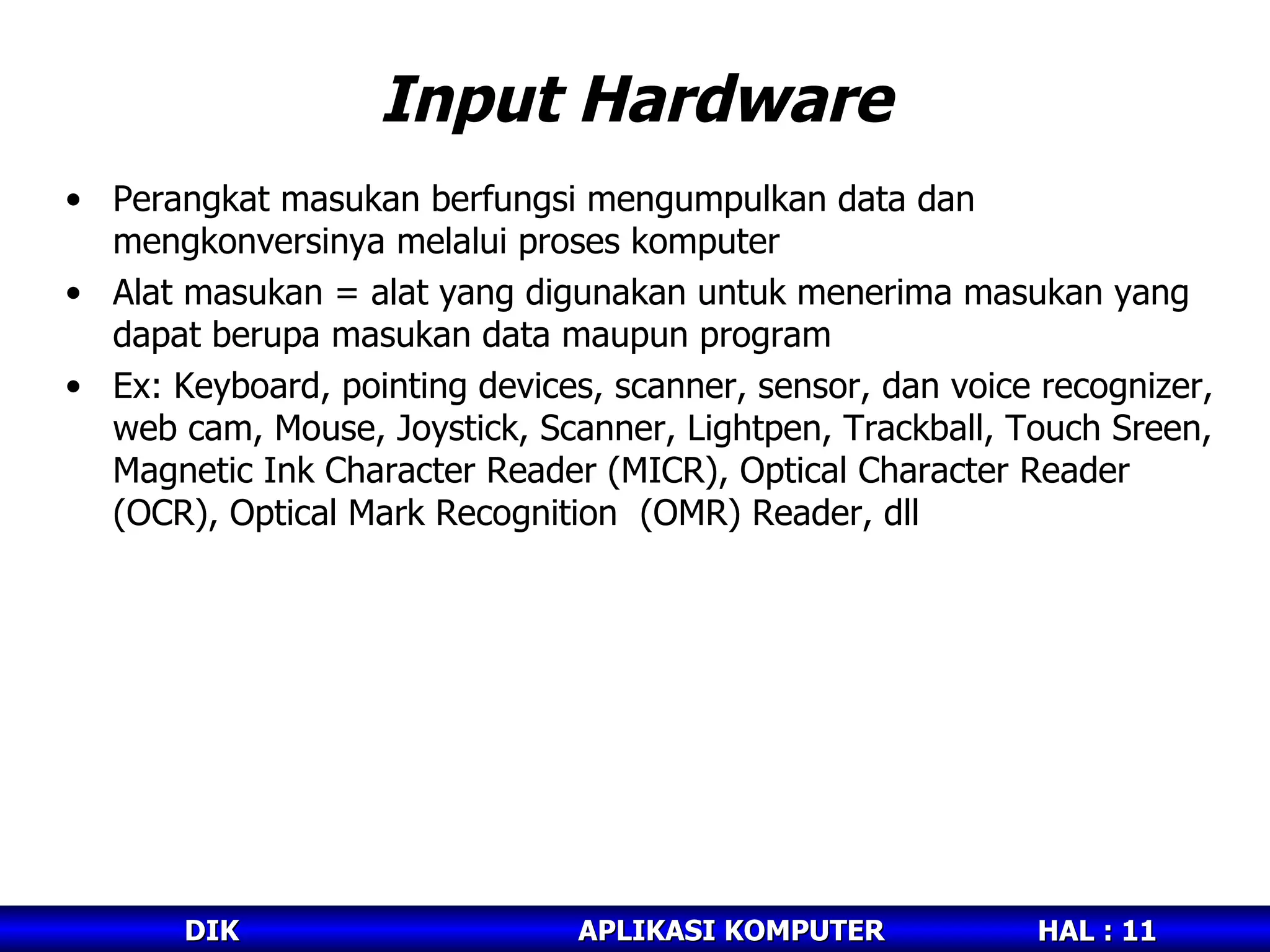Bab 1 pengantar komputer | PPT