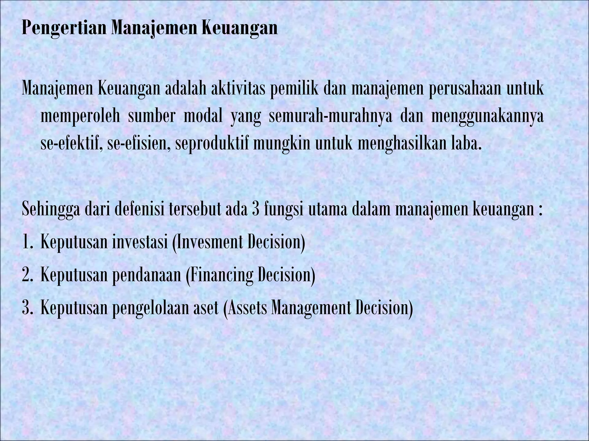 Bab 1 Pengantar Manajemen Keuangan Pdf