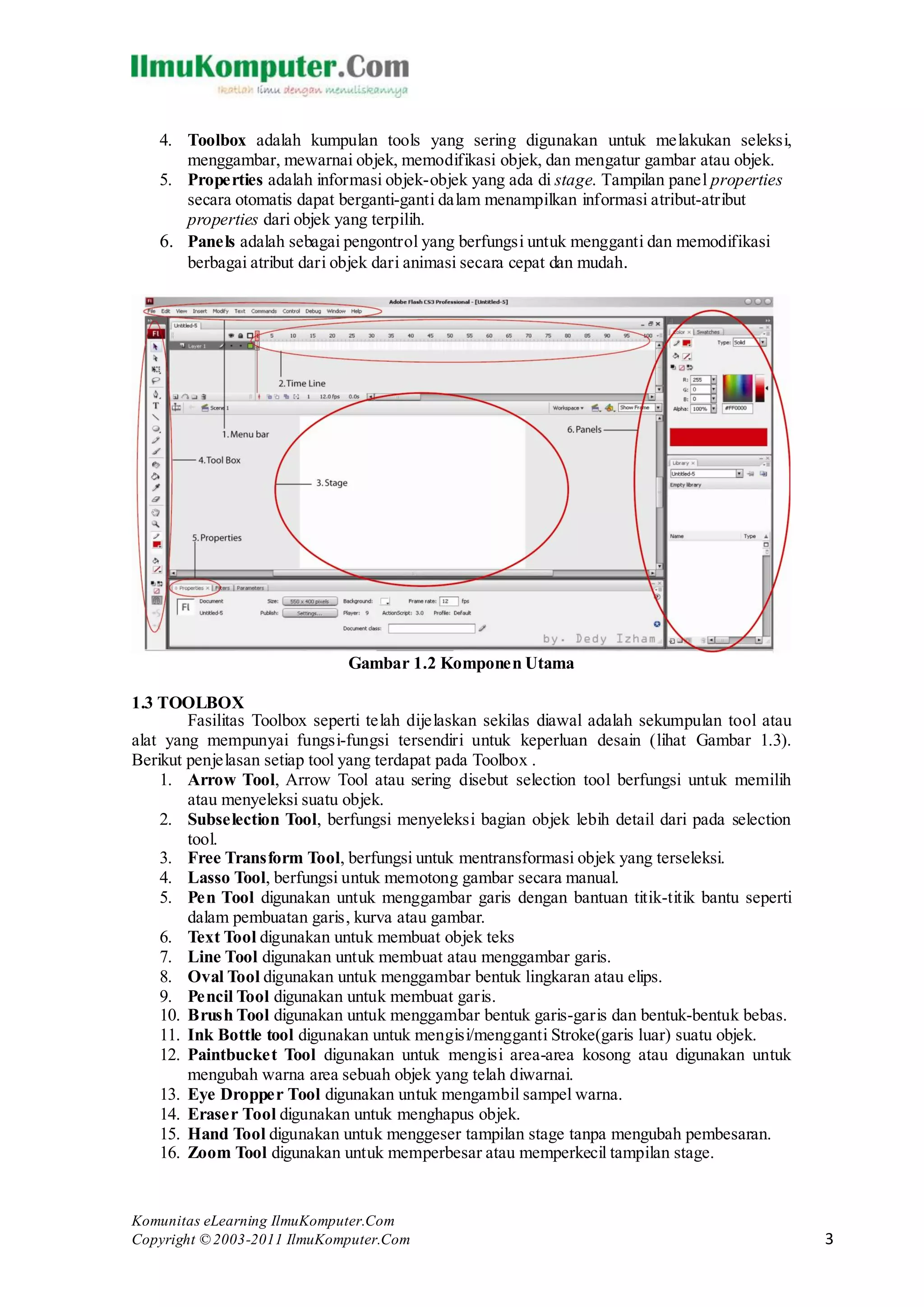 Bab 1 pengenalan-adobe-flash | PDF