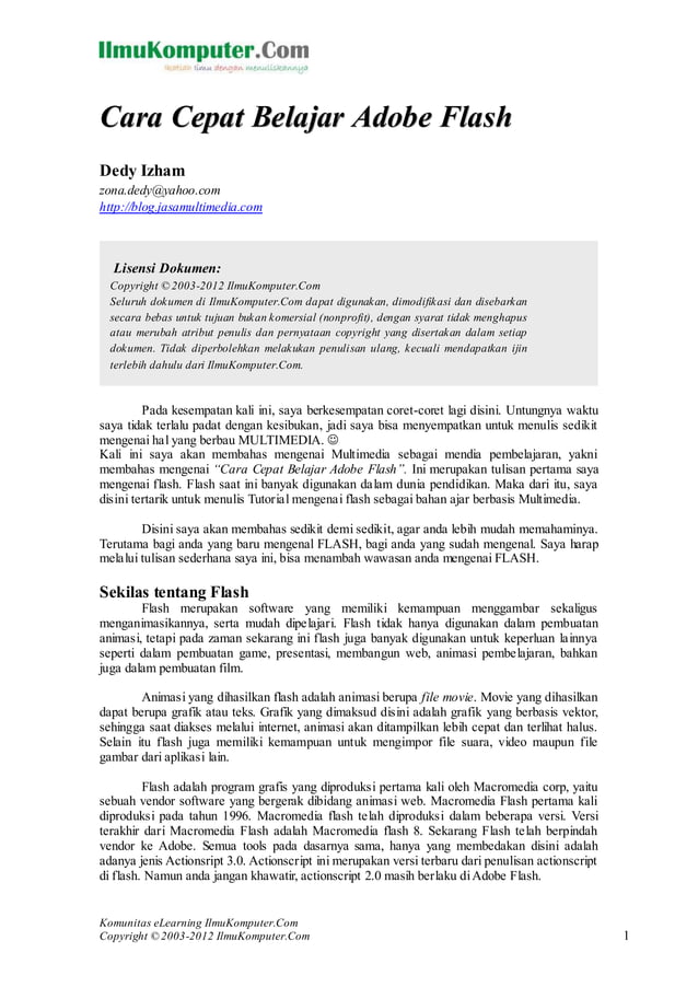 Bab 1 pengenalan-adobe-flash | PDF