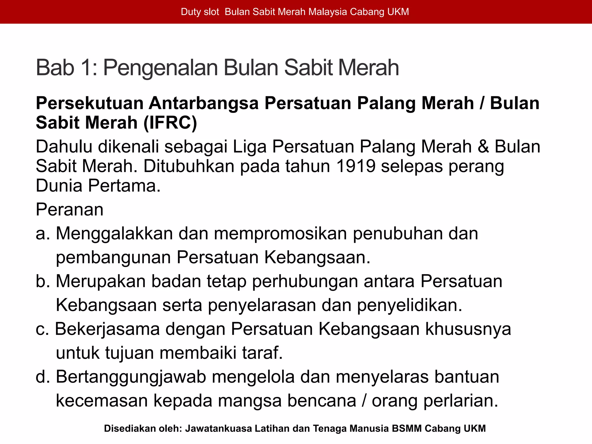 Bab 1 pengenalan bulan sabit merah | PPTX