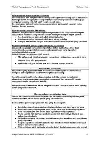 FIZIK TINGKATAN 4 Bab 1 pengenalan kepada fizik | PDF