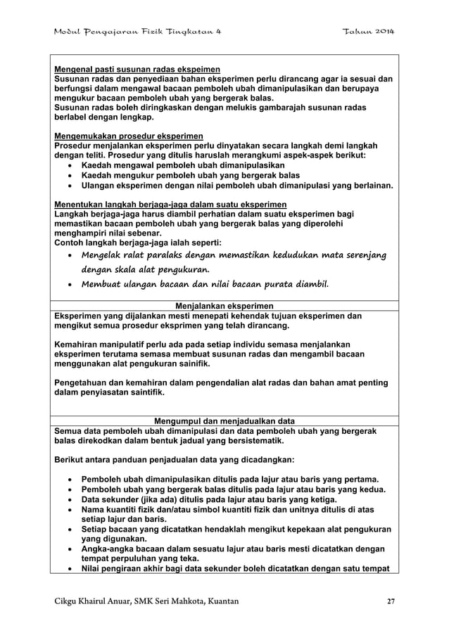 FIZIK TINGKATAN 4 Bab 1 pengenalan kepada fizik | PDF