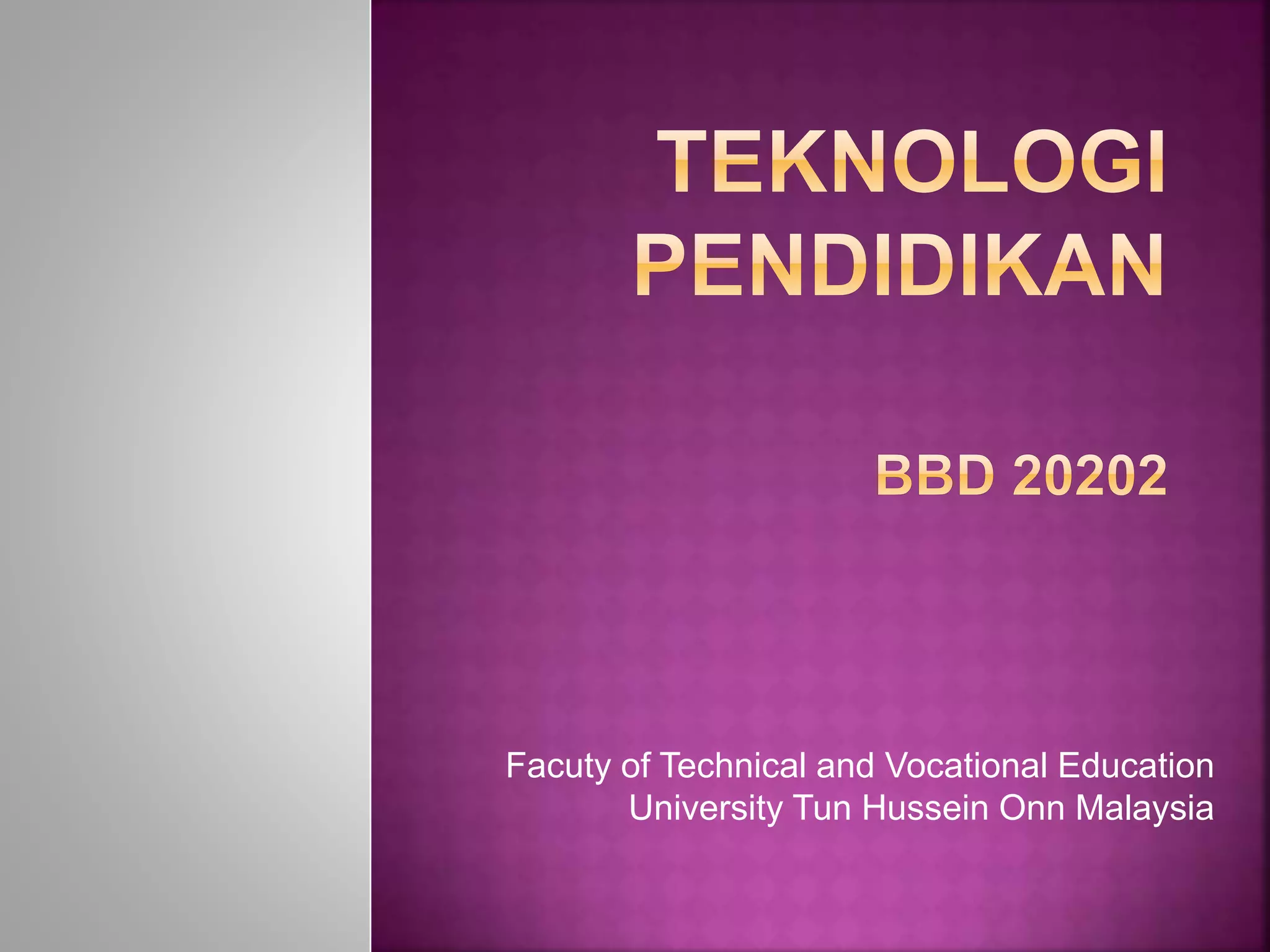 Bab 1 pengenalan kpd teknologi pendidikan | PPTX