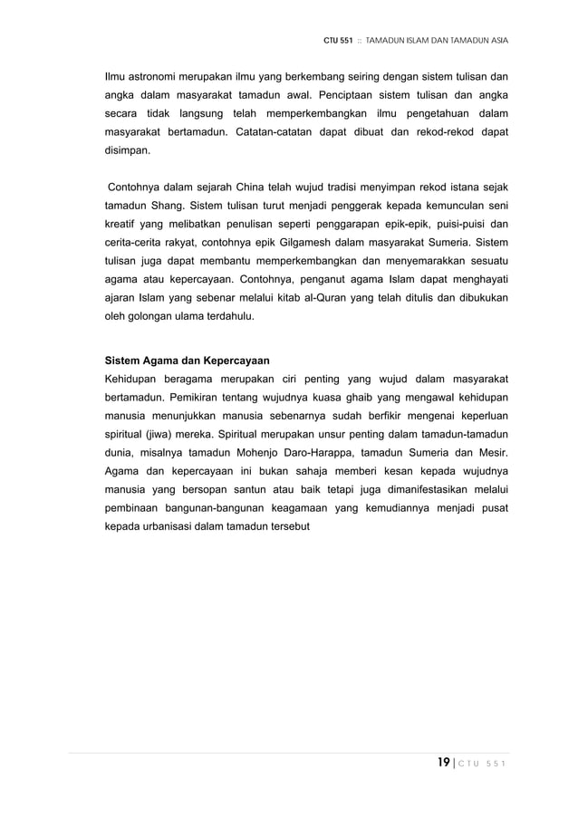 Bab 1 pengenalan tamadun | PDF