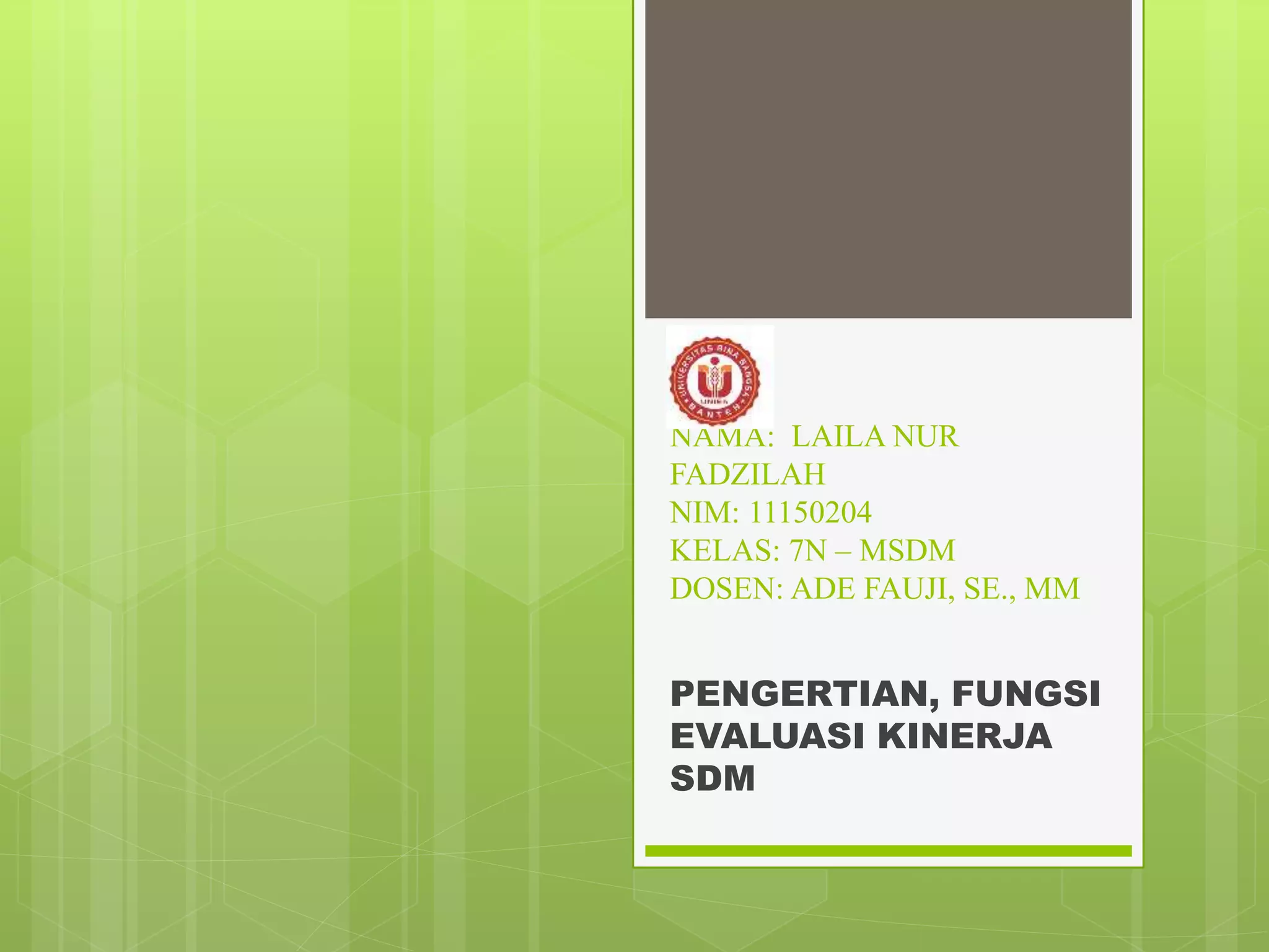 Bab 1 pengertian, fungsi evaluasi kinerja sdm | PPT