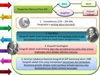 Bab 1 Pengetahuan Dasar Geografi | PPTX