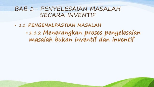 Bab 1 Penyelesaian Masalah Secara Inventif -RBT T2 | PPTX