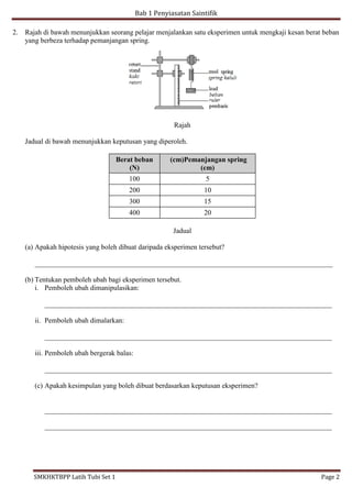 Bab 1 penyiasatan sainstifik | PDF