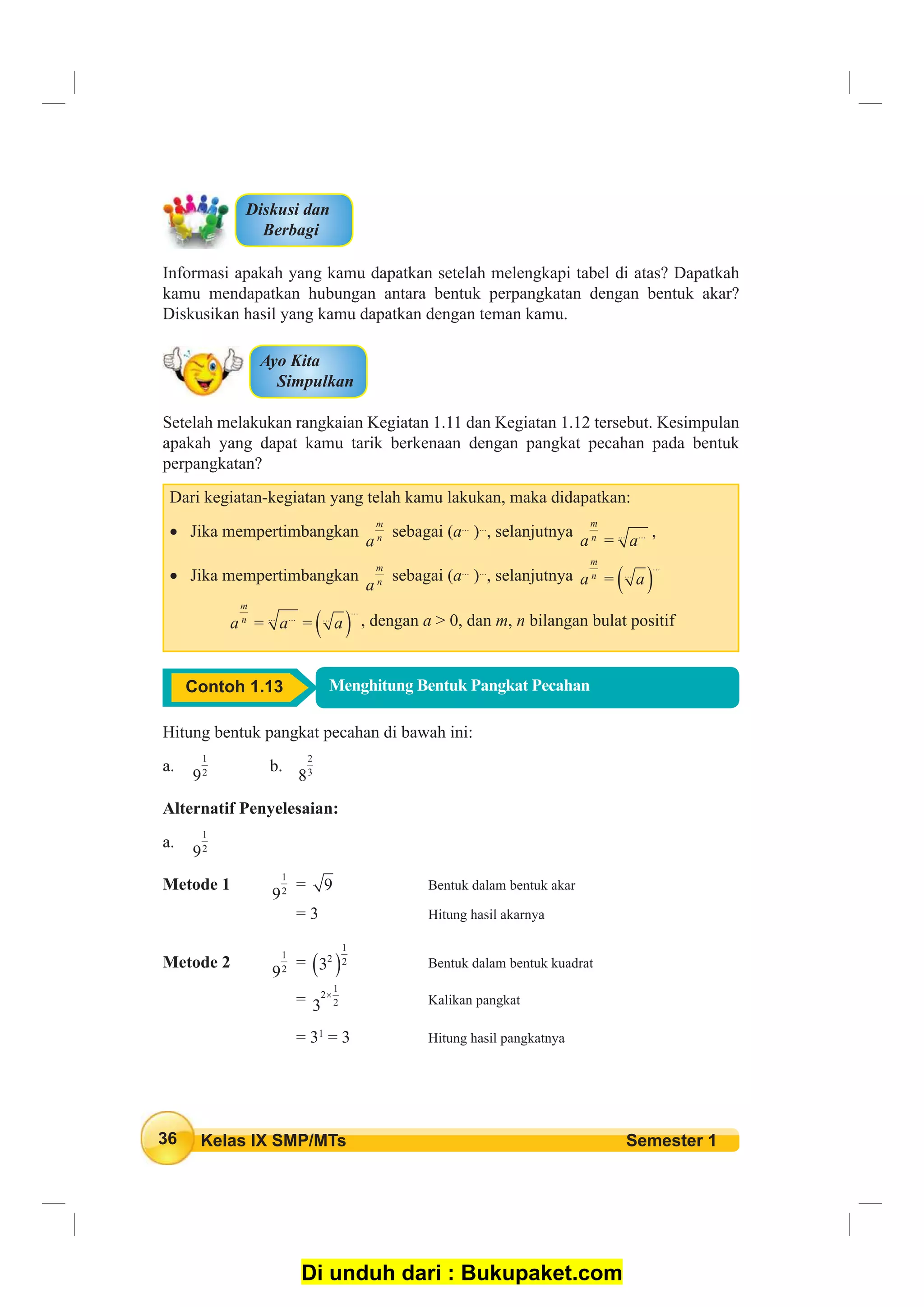 Bab 1 perpangkatan dan bentuk akar | PDF