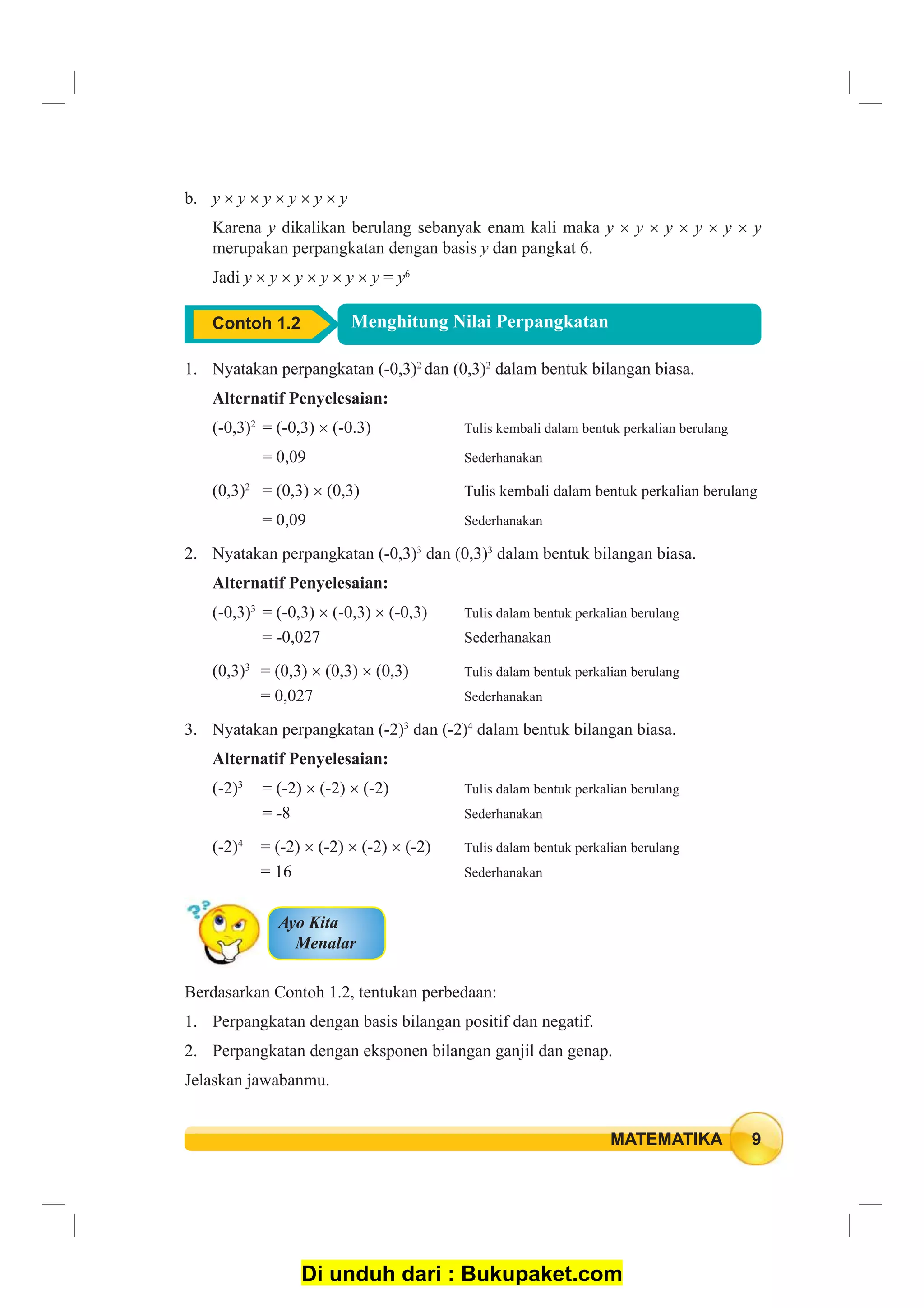 Bab 1 perpangkatan dan bentuk akar | PDF