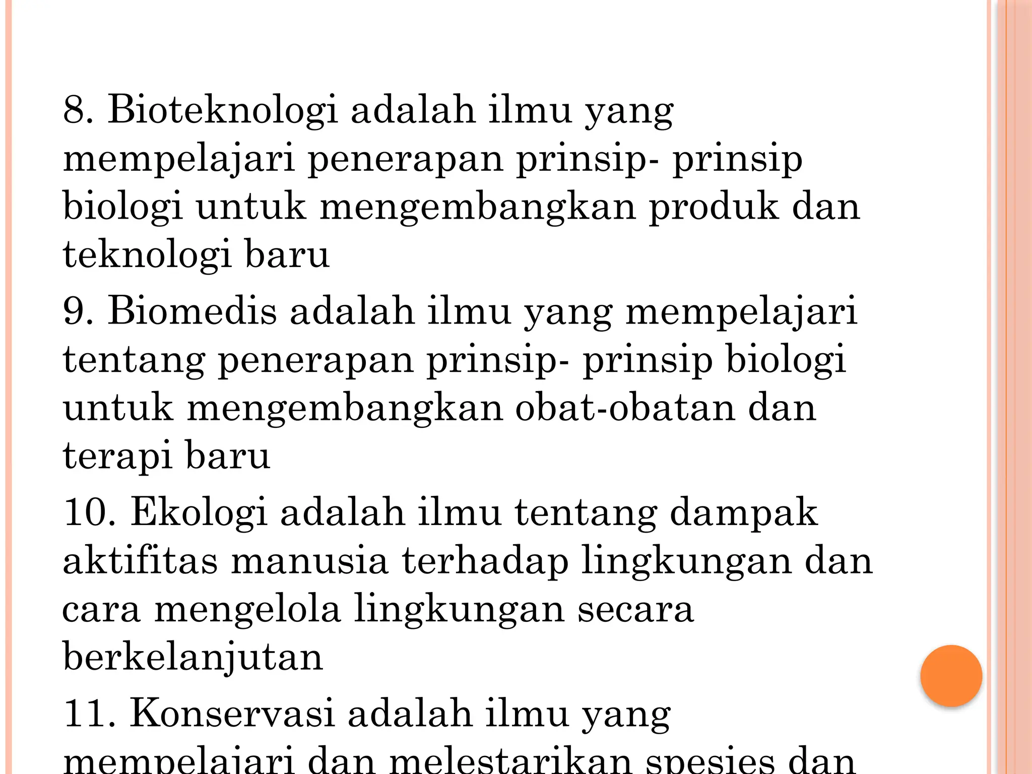 Bab 1 Ruang lingkup biologi. kelas 11 sma | PPTX