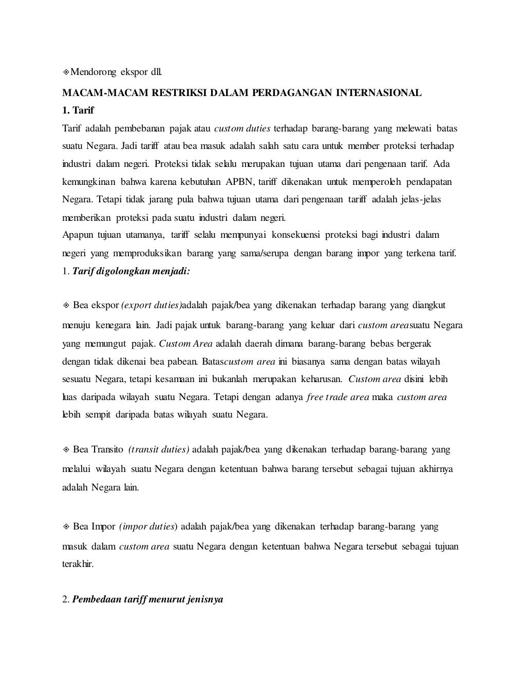 Ruang Lingkup Ekonomi Internasional - Perumperindo.co.id