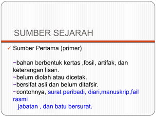Bab 1 sejarah & kita | PPTX