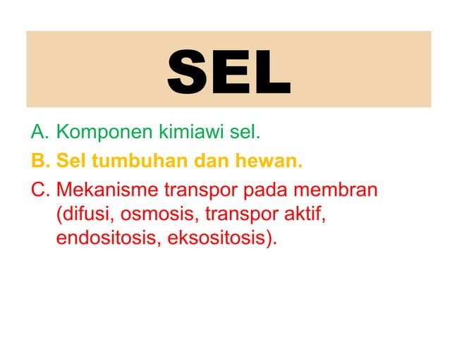 Bab 1 Sel - kelas XI | PPT