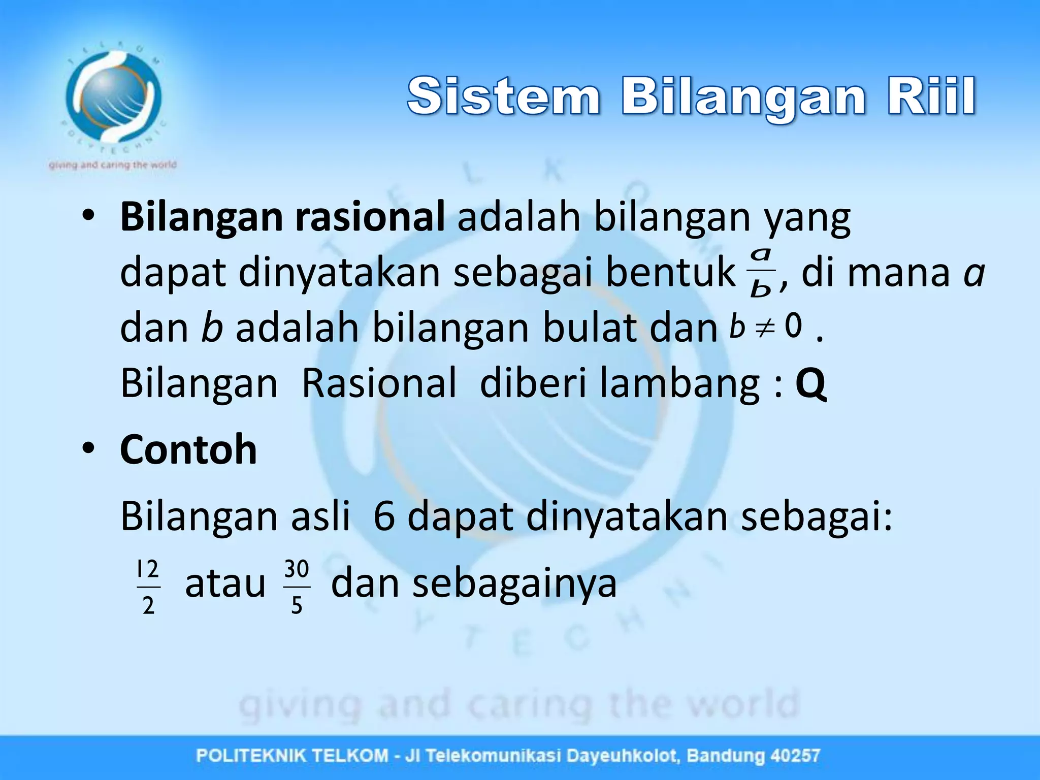 Bab 1 sistem bilangan riil | PDF
