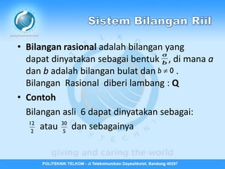 Bab 1 sistem bilangan riil | PDF