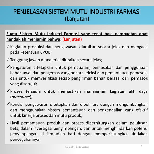 BAB 1 Sistem Mutu Industri Farmasi dalam Peraturan BPOM No 34 Tahun ...
