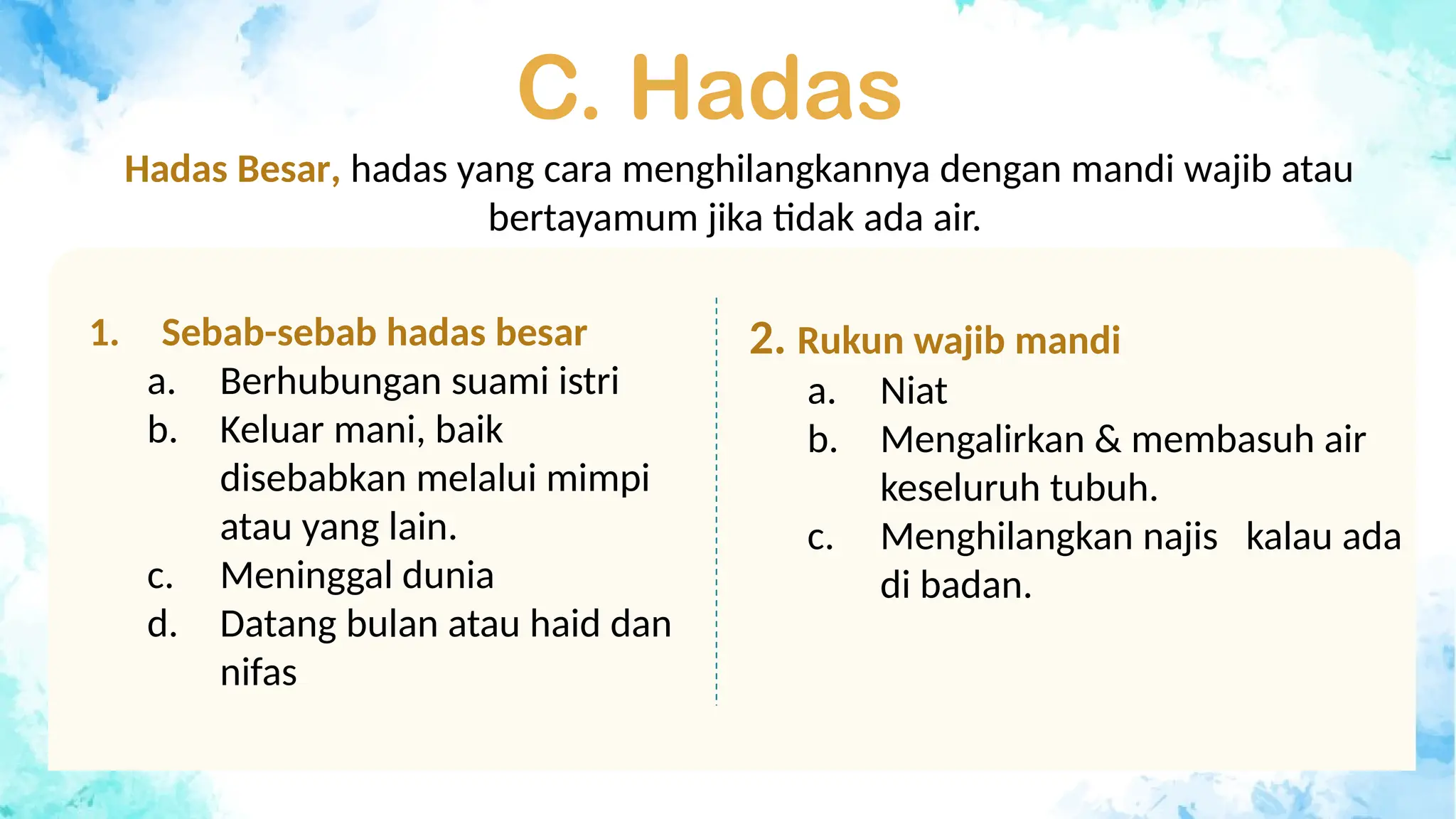 Materi Kelas 7 Semester Ganjil Bab 1 Thaharah | PPTX