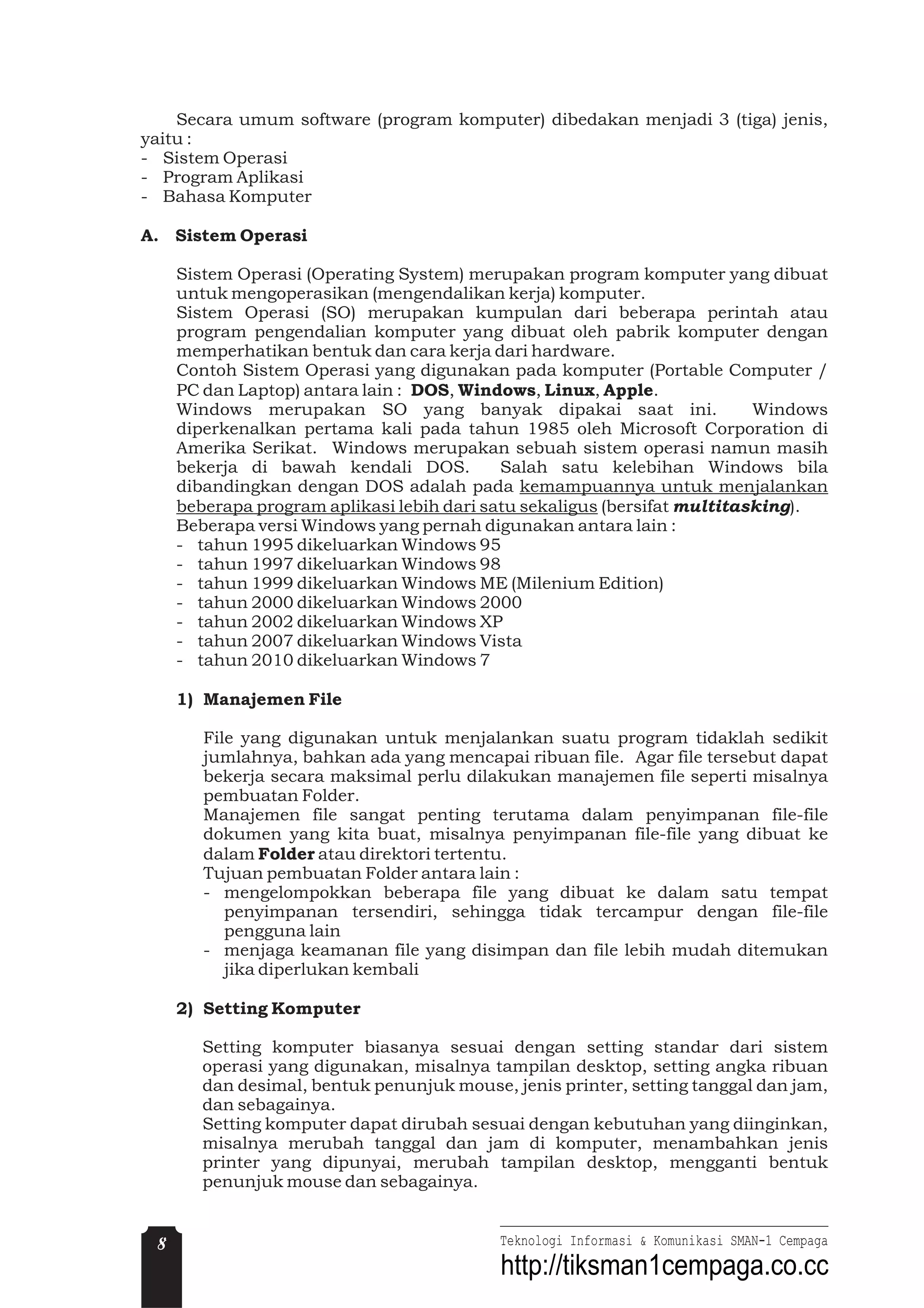 Bab 1 tik kelasx ada materi | PDF