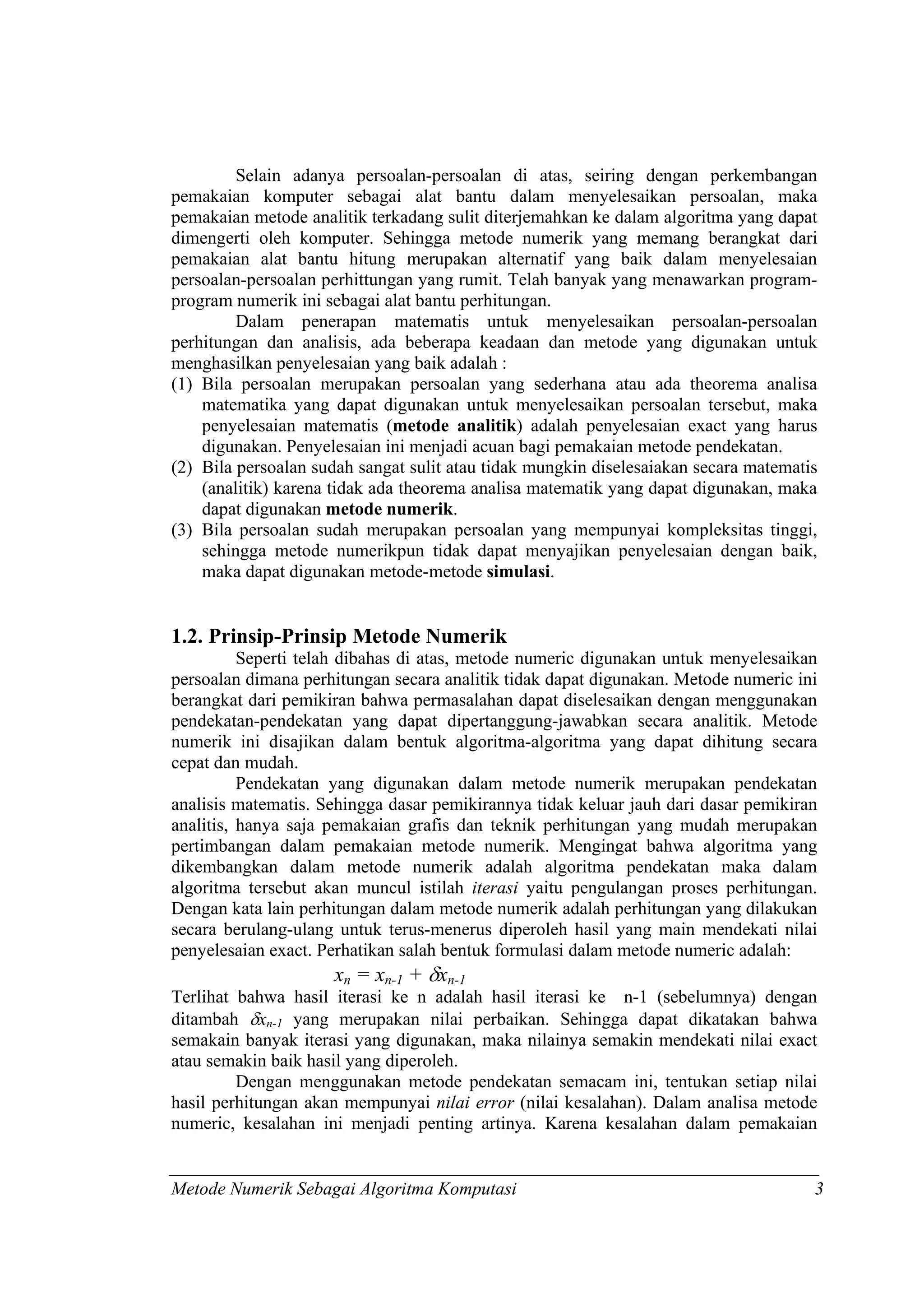 Bab1 mata kuliah metode numerik | PDF