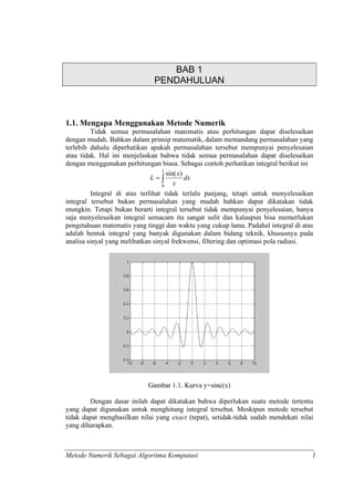 Bab1 mata kuliah metode numerik | PDF