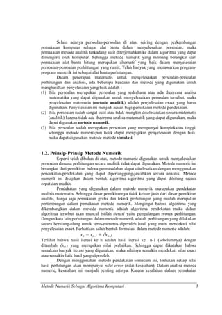 Bab1 mata kuliah metode numerik | PDF