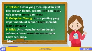 Bab I Unsur dan Prinsip Seni Rupa sdpptx | PPTX