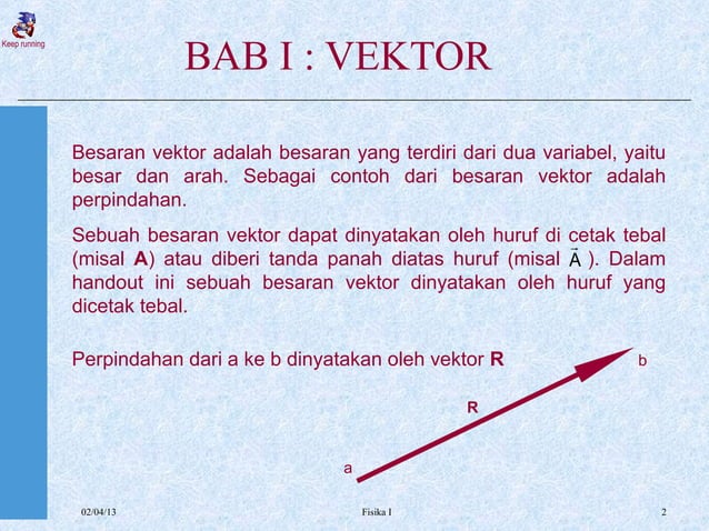 Bab 1 vektor fisika i | PPT