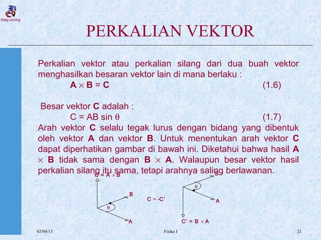 Bab 1 vektor fisika i | PPT